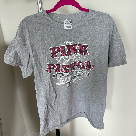 Tops | Miranda Lambert Grey Pink Pistol Tshirt | Poshmark
